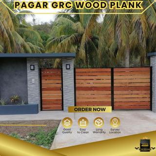 Jual Pagar GRC Wood Plank Hollow Galvanis Minimalis Modern Mewah Elegan ...