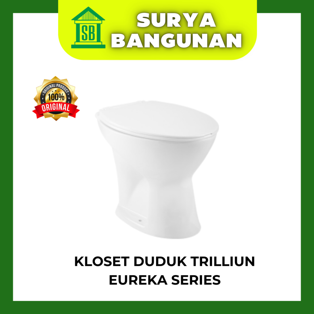 Jual Kloset Duduk Trilliun Eureka Series Putih siram manual | Shopee Indonesia