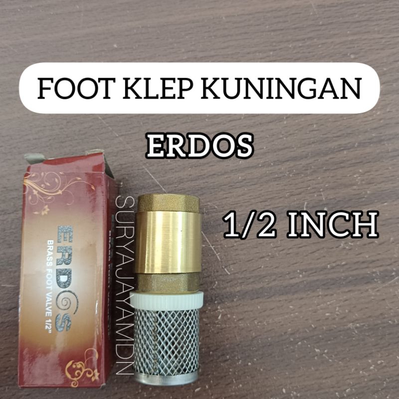 Jual FOOT KLEP KUNINGAN ERDOS 1/2 INCH / BRASS FOOT VALVE TUSEN KLEP | Shopee Indonesia