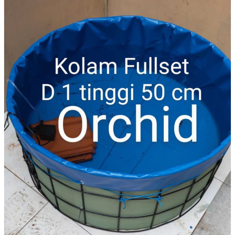 Jual Kolam Terpal Bulat Fullset Orchid Diameter 1 Meter Tinggi 50 cm ...