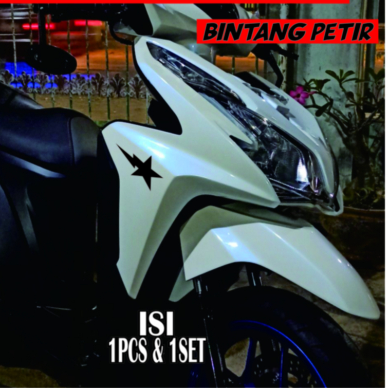 Jual Sticker Bintang Stars Petir Star Racing Keren Cutting Hologram ...