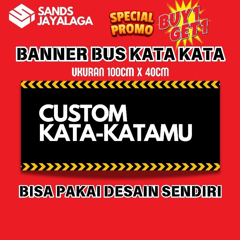 Jual PROMO BELI 2 GRATIS 1 BANNER BUS MANIA BANNER KATA KATA BANER ...