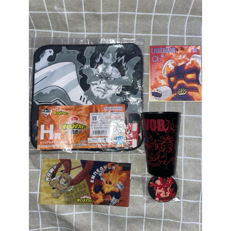 Jual set endeavor mha enji todoroki shikishi bnha gelas keychain ...