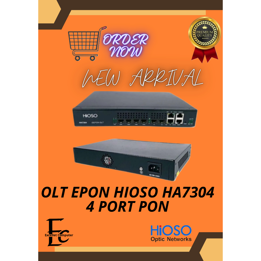 Jual OLT Epon HIOSO HA7304 4 Port PON [ Include SFP / Tanpa SFP ...