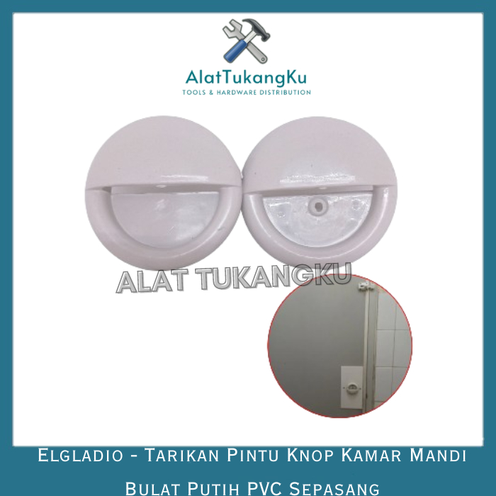 Jual Elgladio Gagang Bulat PVC Knop Kamar Mandi / Tarikan Pintu Bulat ...