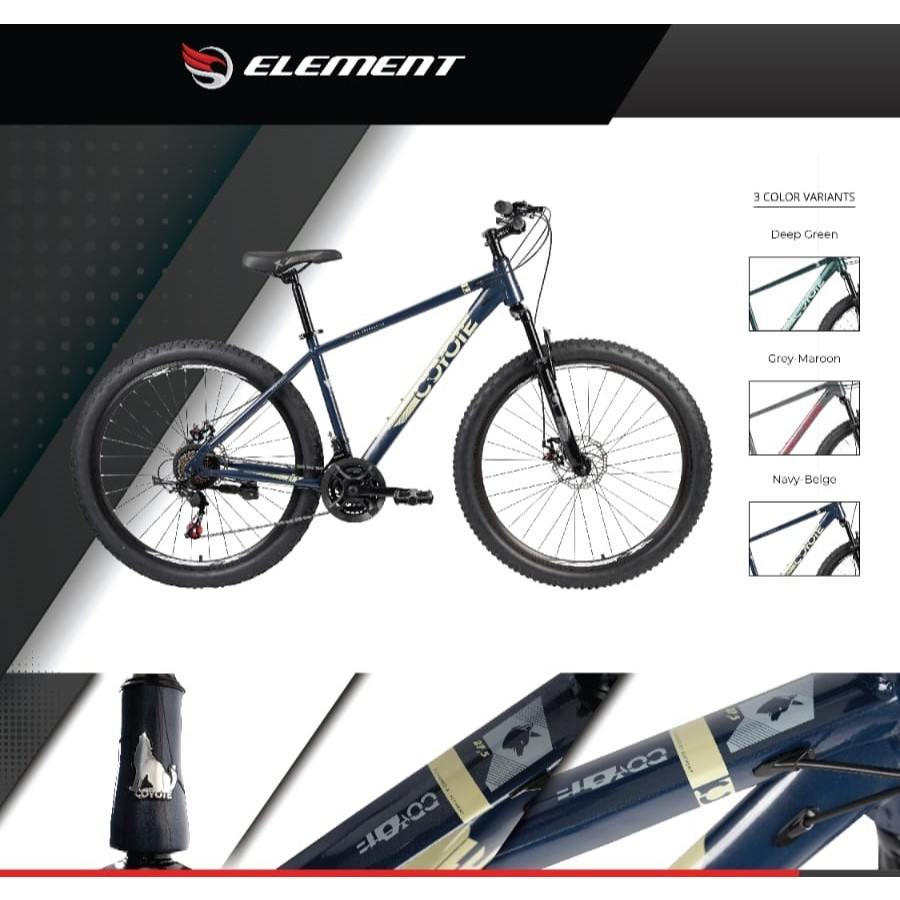 Jual Sepeda Gunung ELEMENT KOYOTE 21 speed - Disc brake FREE KAKI BOTOL ...