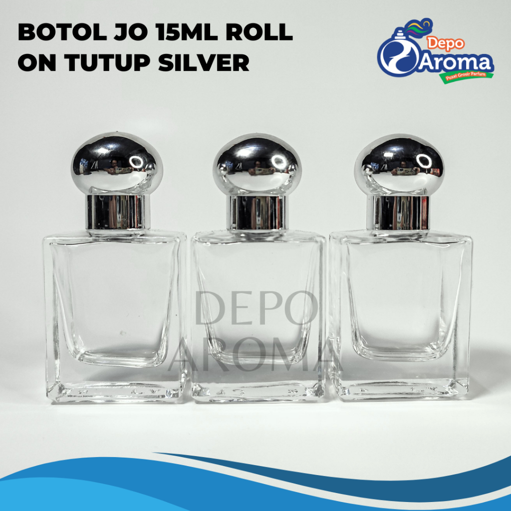 Jual Botol Parfum Kotak Jo Roll On Tutup Silver 15ml | Shopee Indonesia