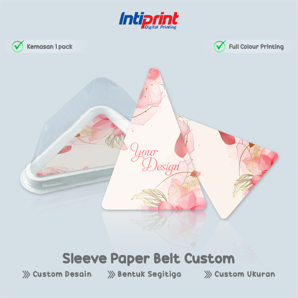 Jual Paper Belt Custom Mika Segitiga / Cetak Paper Sleeve Cake Tray ...