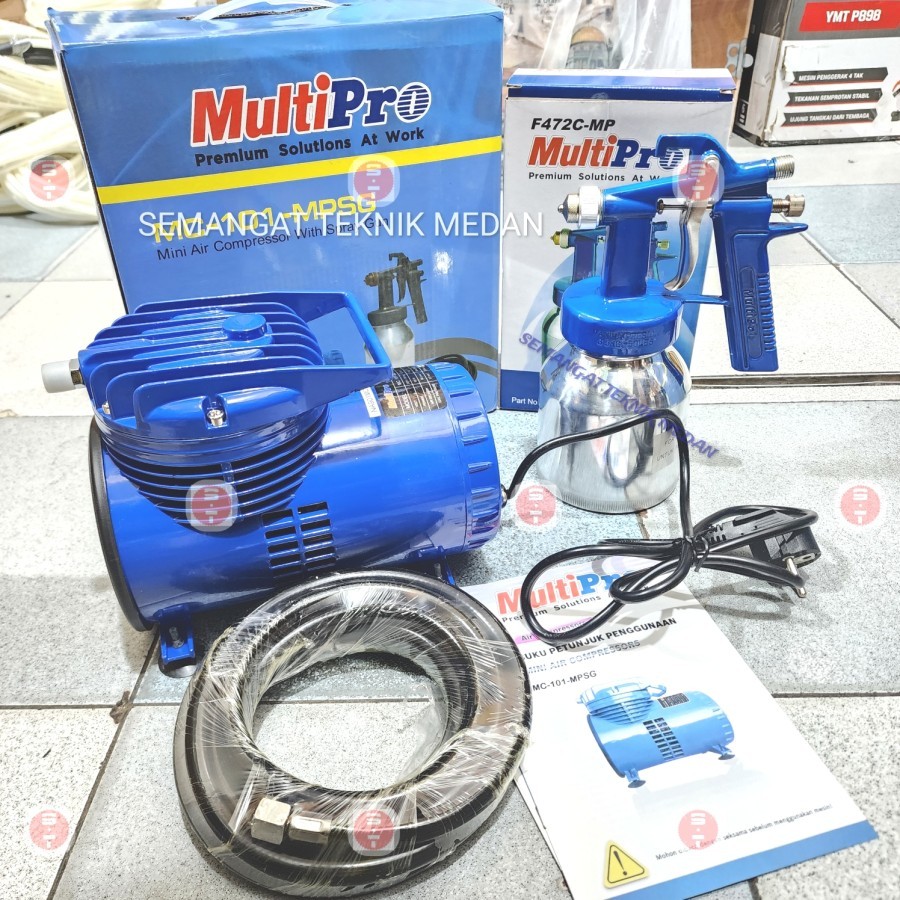 Jual MC 101 MINI KOMPRESSOR COMPRESSOR KOMPRESOR SPRAY GUN SET MULTIPRO ...