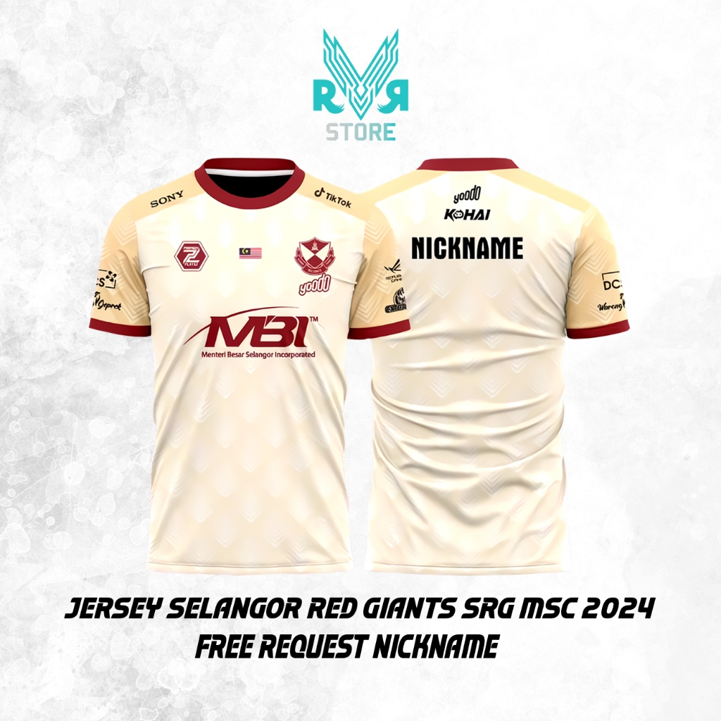 Jual Jersey Selangor Red Giants SRG Malaysia Msc Edition 2024 Terbaru gratis custom nickname ...