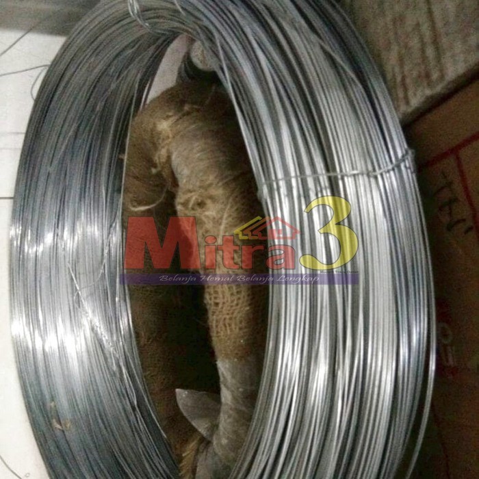 Jual Kawat Seng BWG 14 (2,1mm) / Kawat Licin Galvanis Silver | Shopee Indonesia