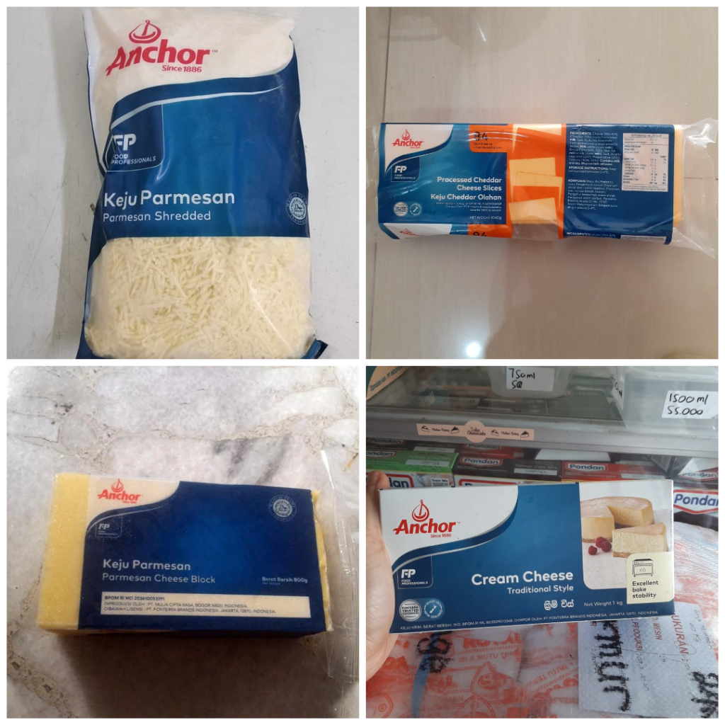 Jual Anchor FP Cream Cheese Krim Processed Cheddar Slices Keju Cedar ...