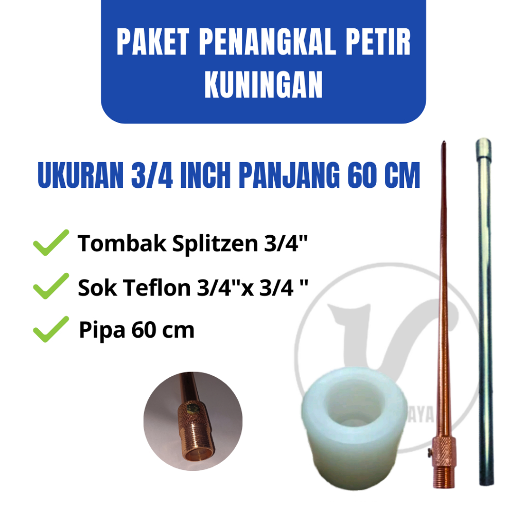 Jual Paket Tombak Splitzen Kuningan Penangkal Anti Petir Untuk Atap ...