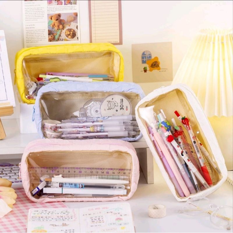 Jual KIANDAA Tempat pensil aesthetic kapasitas besar bahan kanvas ...