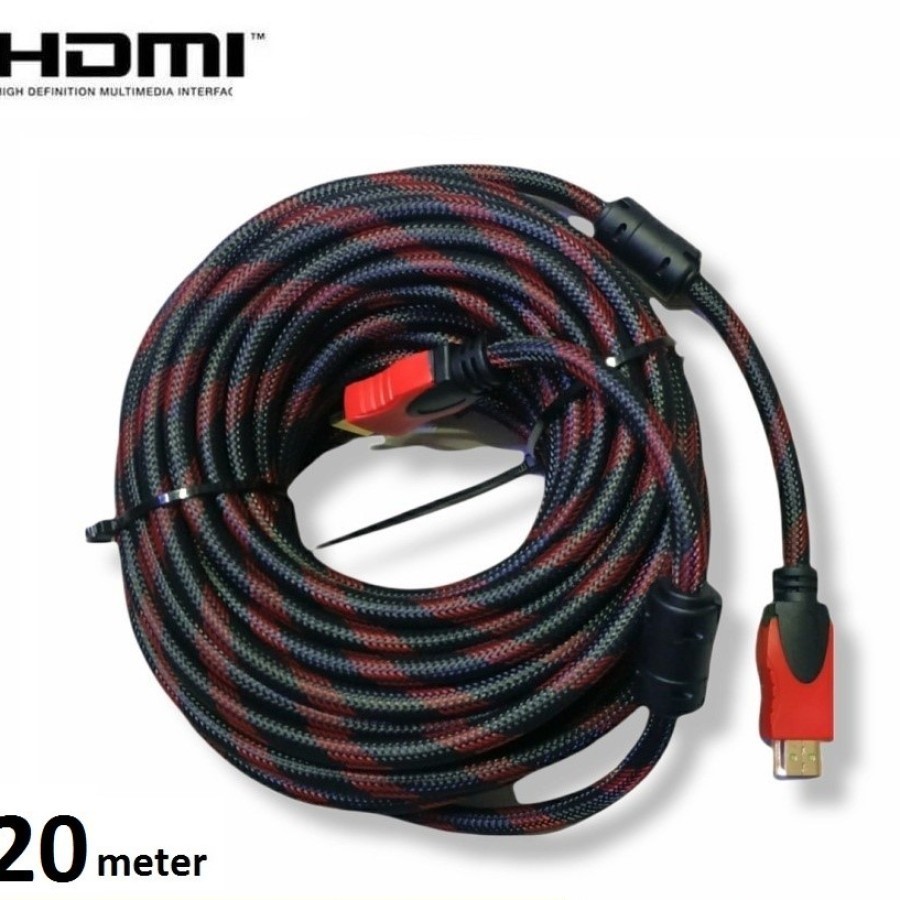 Jual Kabel HDMI 1.5M 3M 5M 10M 15M 20M 25M HDMI Serat Jaring Male to Male PC Komputer Laptop ...