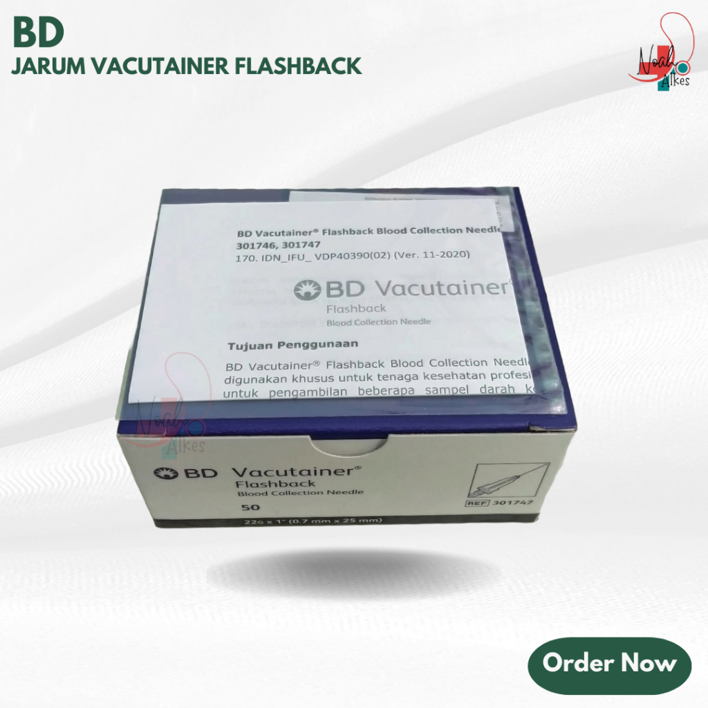 Jual Needle Flashback 22GA x 1" | BD Vacutainer Blood Colection Needle ...