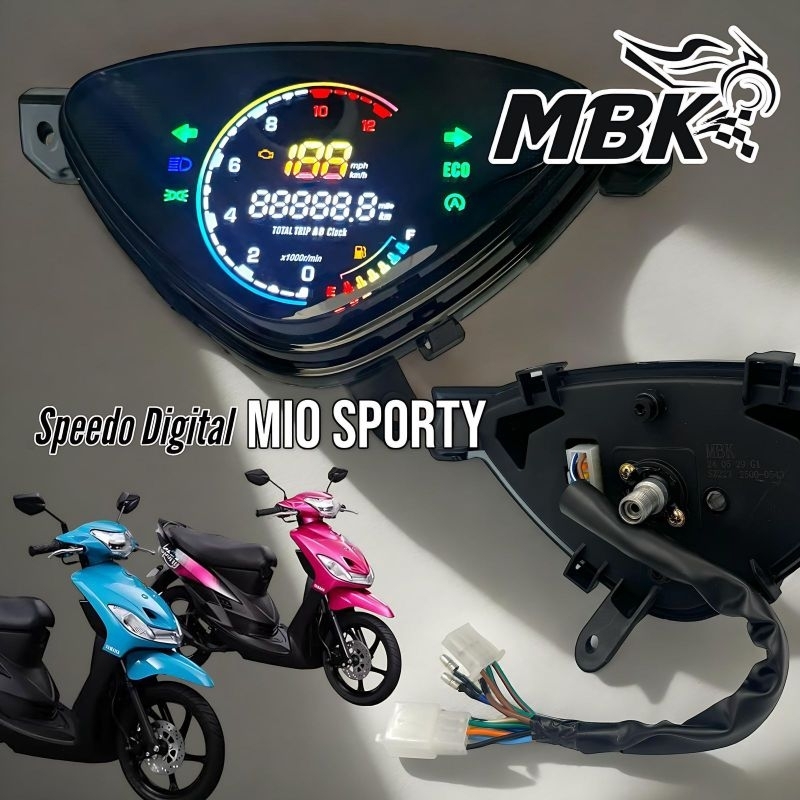 Jual SPEEDOMETER DIGITAL LED MIO SPORTY KOMPLIT SPEEDO LED YAMAHA MIO ...