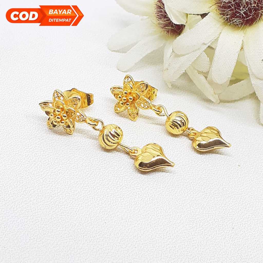 Jual mytitanium-anting xuping cantik lapis emas model kekinian wanita dewasa kwalitas terbaik ...