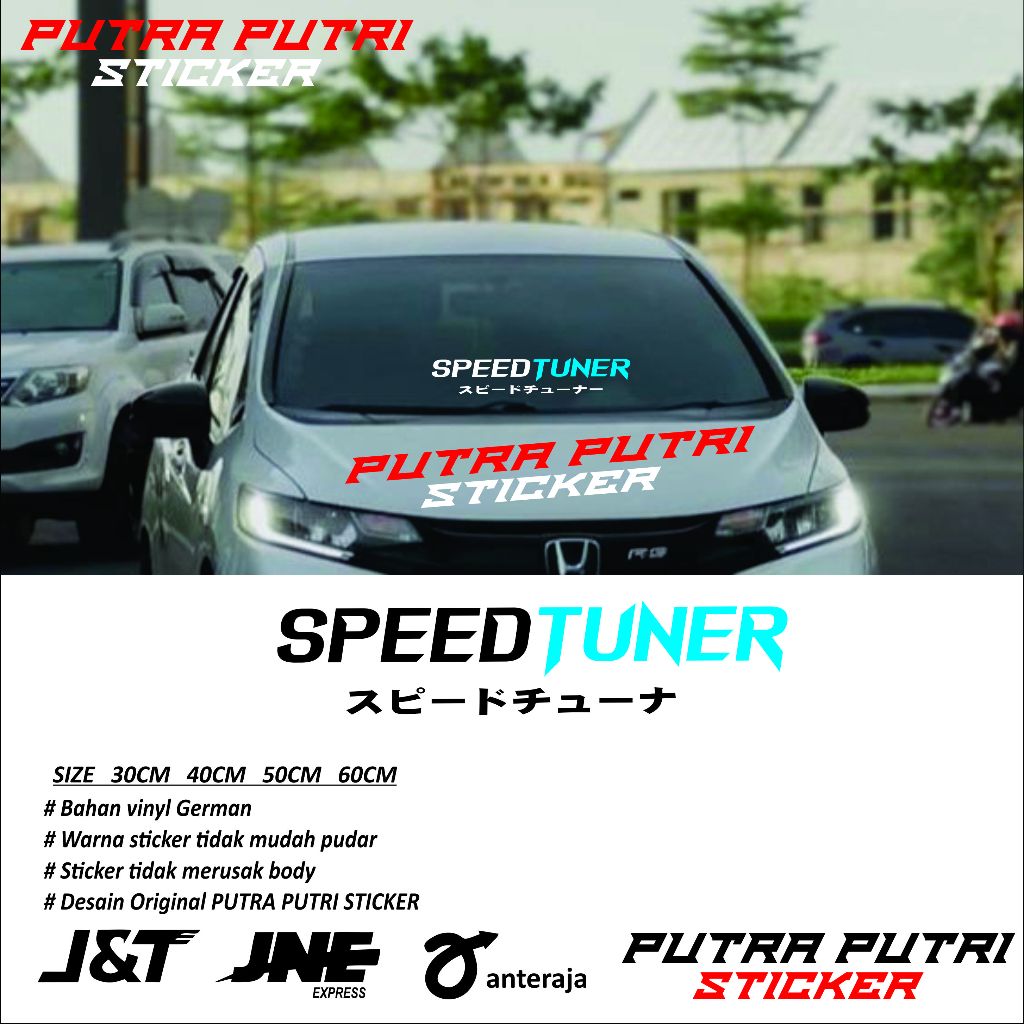 Jual Stiker Kaca Mobil Depan SpeedTuner bisa untuk segala mobil ...
