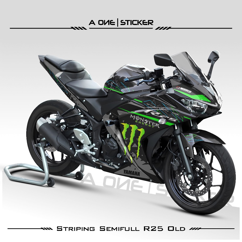 Jual Striping Semifull Yamaha R25 Old Motif 10 / Striping R25 / R3 ...