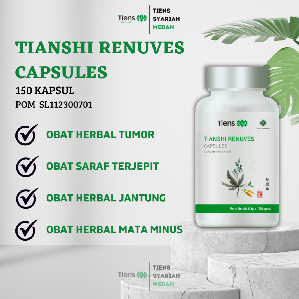 Jual Tianshi Renuves Capsules Obat Herbal Tumor Jantung Saraf Terjepit ...