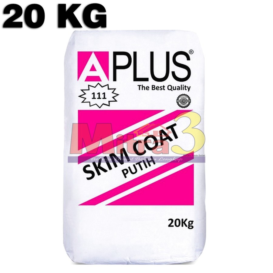 Jual Plamir Dinding APLUS Merah 20 KG / Skimcoat Plamur Tembok Putih ...