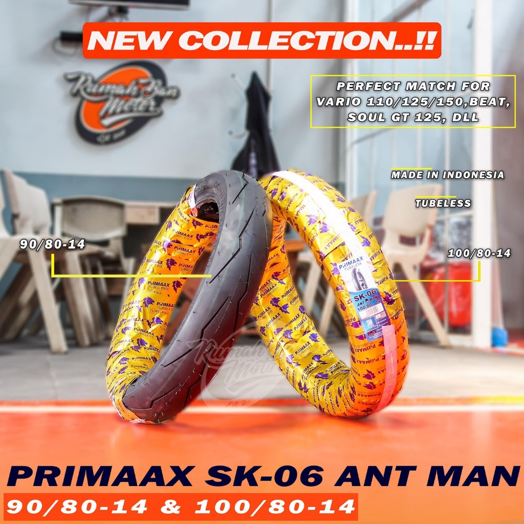 Jual PRIMAAX SK-06 ANT MAN 100/80-14 Ban Motor Vario Beat, Soul dll ...