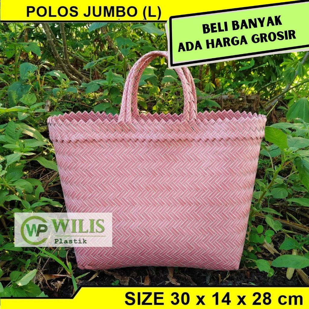Jual Tas Anyaman Plastik Polos Jumbo (L) untuk Hampers Parcel Souvenir ...