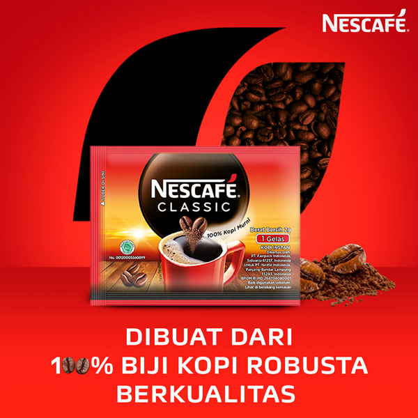 Jual NESCAFE Classic Kopi Instan Kopi Hitam 2g Sachet (60 sachet ...