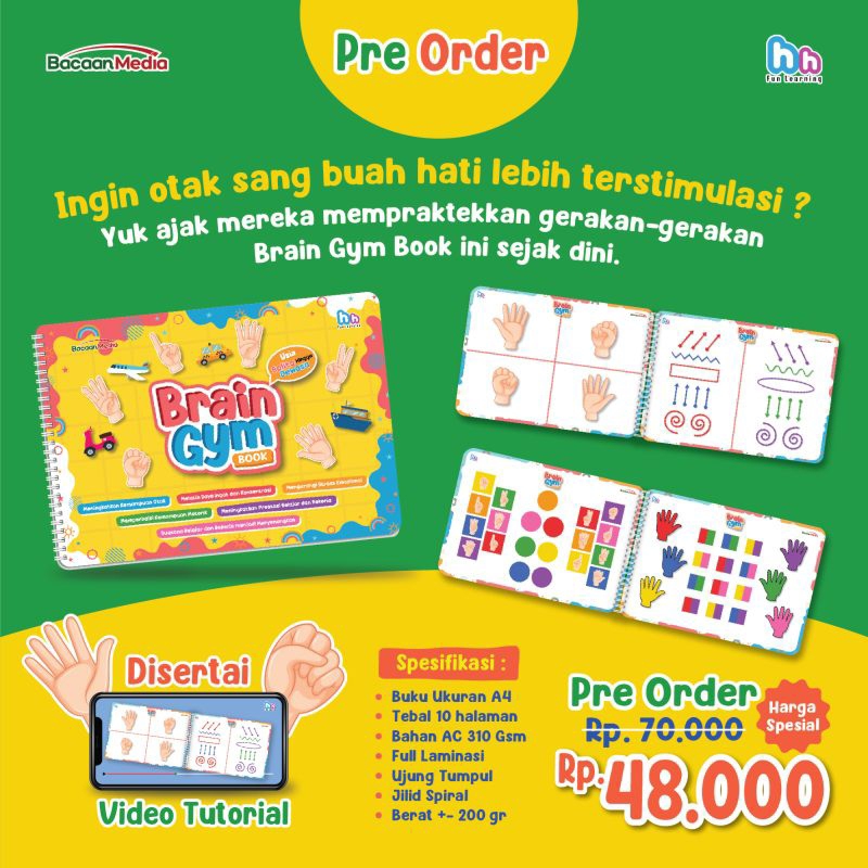 Jual Brain Gym Book/Buku Stimulus Otak/Buku Stimulus Kerja Otak/Buku ...