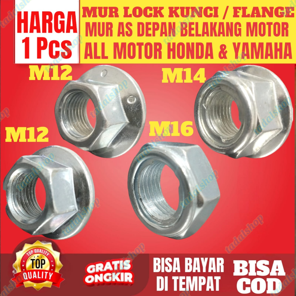 Jual mur flange m12 m14 mur kunci m12 m16 mur lock m12 m16 all motor ...