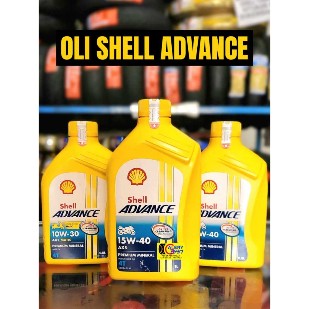 Jual Oli mesin shell advance kuning 0.8 liter dan 1 liter original oli ...