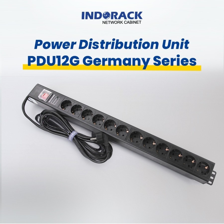 Jual INDORACK Power Distribution Unit 12 Outlet Germany Colokan 12 PDU12G | Shopee Indonesia