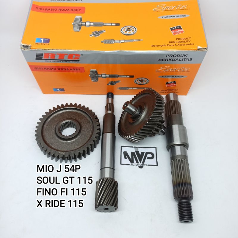 Jual PAKET Gigi Rasio Set Gir Gardan As Pully Mio J Soul GT Fino 115 X ...