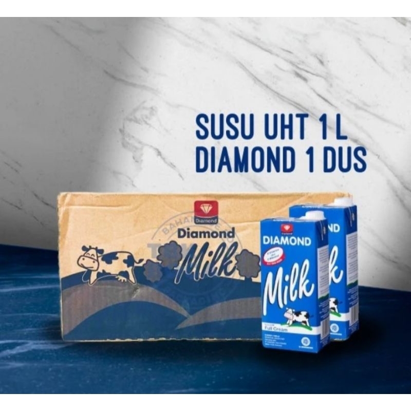 Jual Diamond Uht Fresh Milk Full cream / Chocolate 1 ltr (1 Dus isi 12 pcs) | Shopee Indonesia