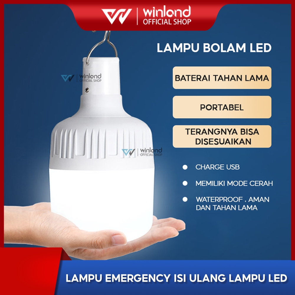 Jual [COD] Winland LED Bohlam Emergency Lampu LED LAMPU LED DI CAS ...