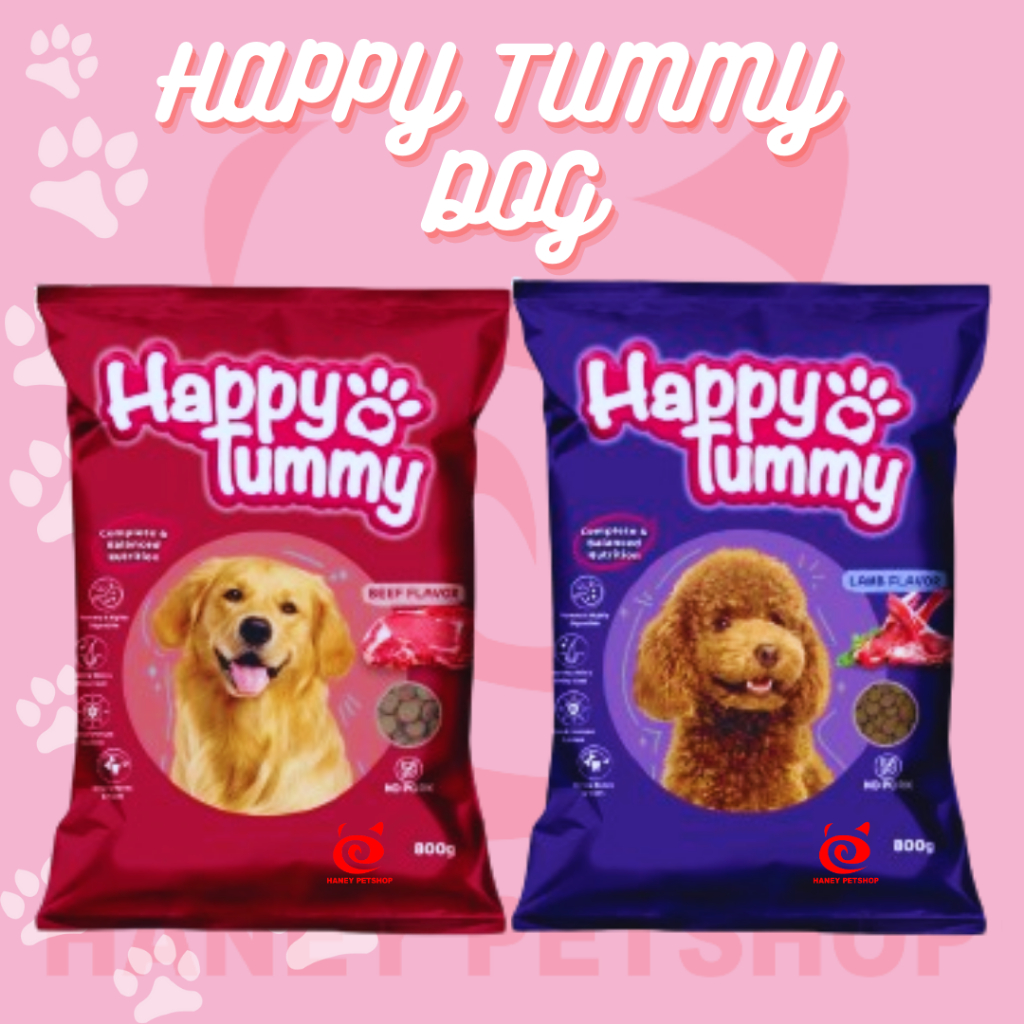 Jual Happy Tummy Dog 800gr Makanan Anjing Pakan Anjing Beef Lamb Flavor ...