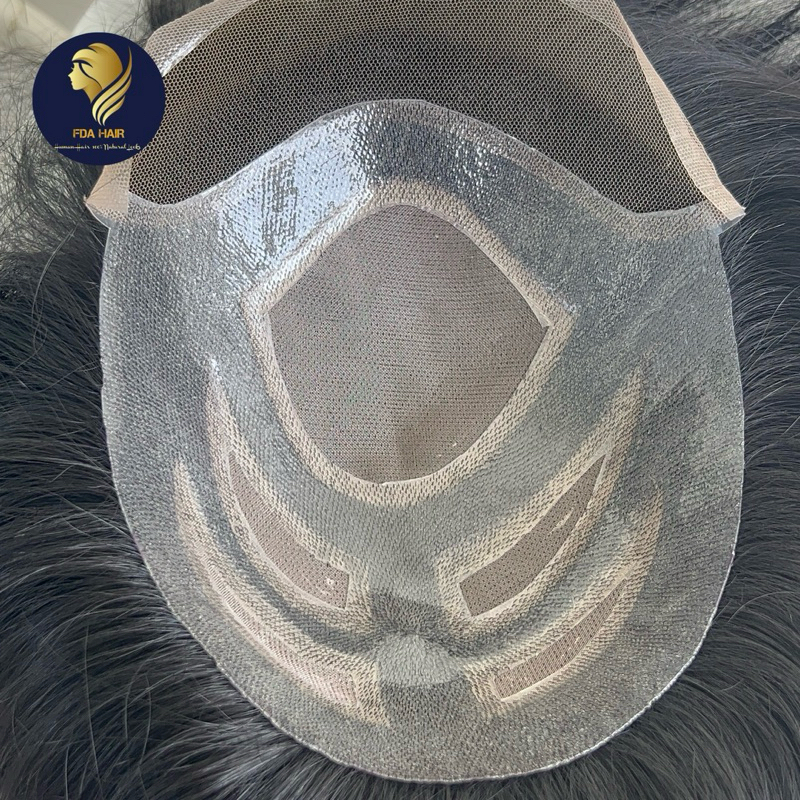 Jual Toupee premium super mix lace mono skin model 4 back mono 100% ...