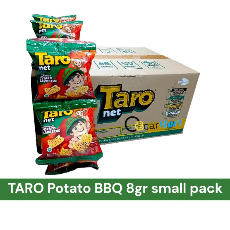 Jual TARO POTATO BBQ 1 Dus isi 60 bungkus 8gr | Shopee Indonesia