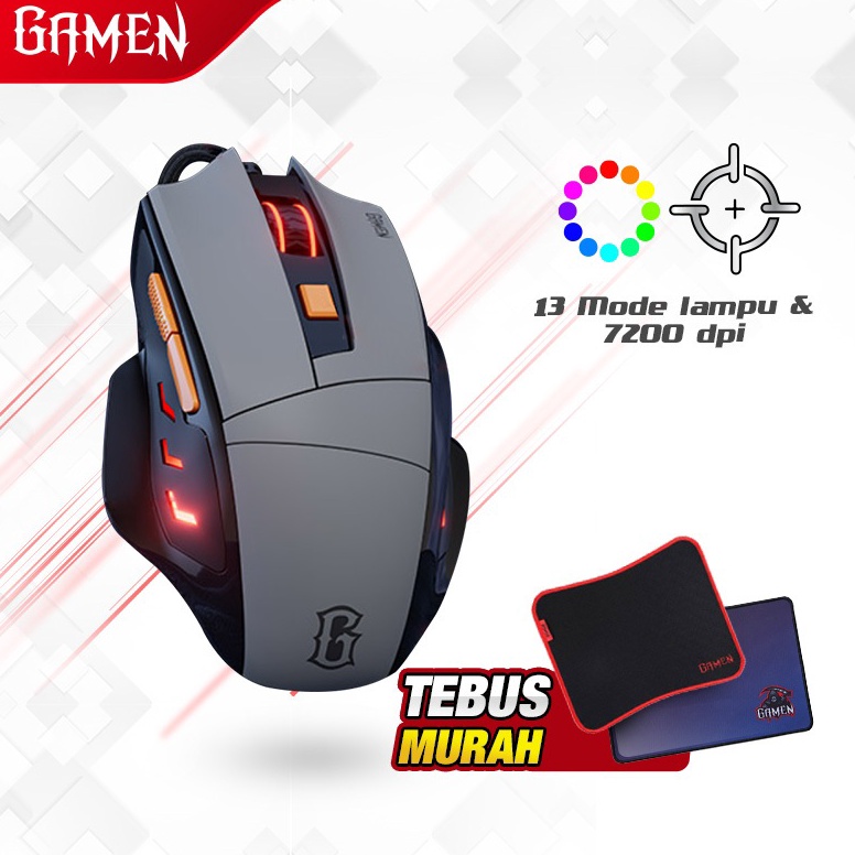 Jual KODE C4B9 GAMEN Pro Wired Gaming Mouse GM3 72 DPI With 6 Macro ...