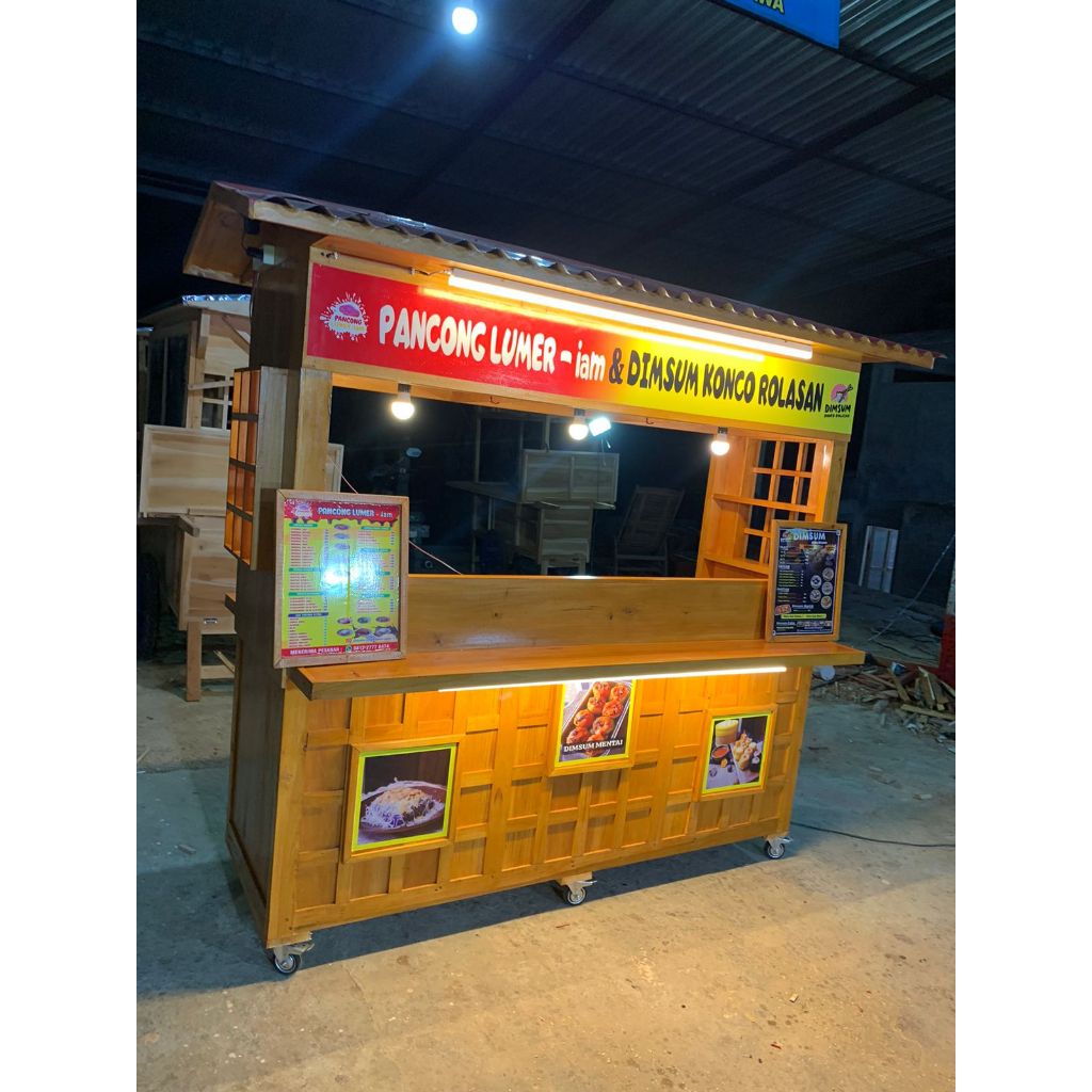 Jual Gerobak pancong Lumer GerobakDimsum Gerobak Roti Maryam Gerobak ...