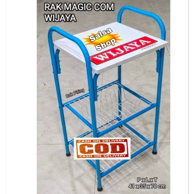 Jual Rak magic com tebal/rak susun 3/ rak dapur/rak piring/ rak galon ...