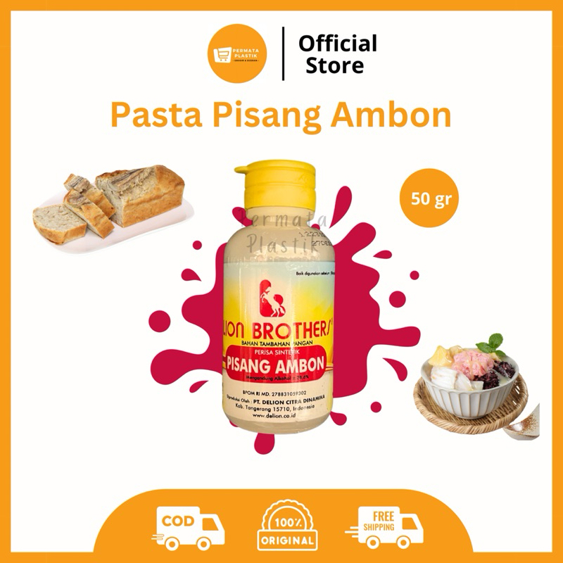 Jual Pasta Perisa Makanan dan Minuman Pisang Ambon Lion Brother ...