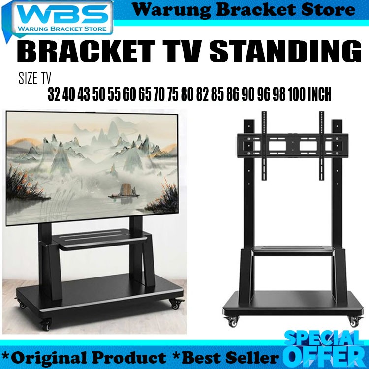 Jual Bracket TV Stand/Bracket Standing/Stand TV 55 60 65 70 75 80 85 86 ...