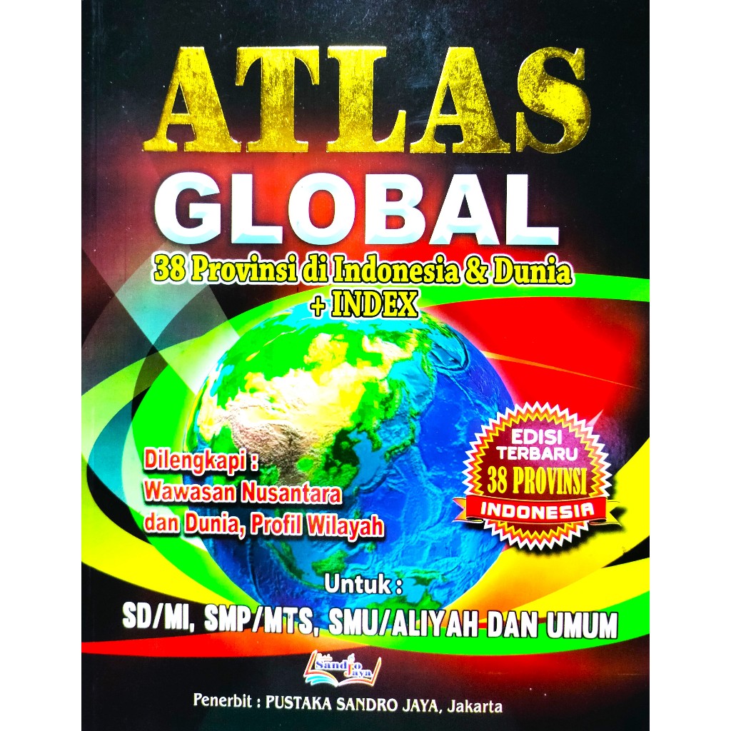 Jual Buku Atlas Global 38 Provinsi Plus Index Terbaru Ukuran Besar ...