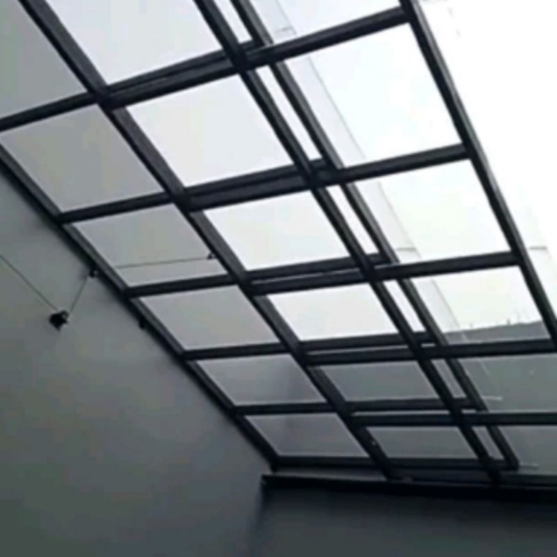 Jual kanopi sliding manual rangka baja ringan atap solarflat asli ...