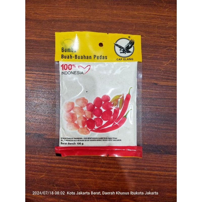 Jual BUMBU BUAH PEDAS CAP ELANG 100gr | Shopee Indonesia