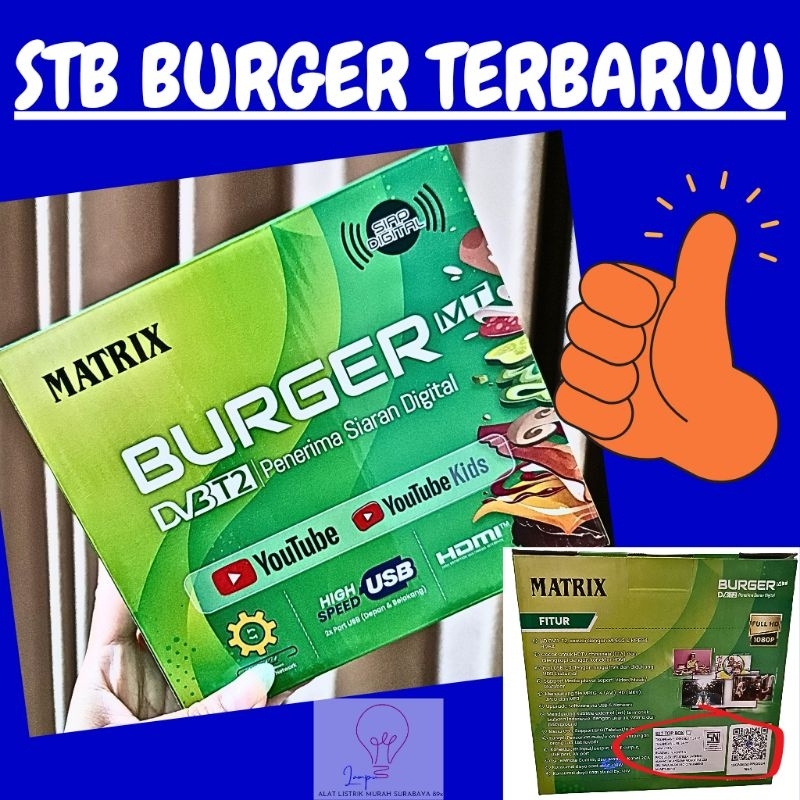 Jual ORIGINAL STB BURGER HIJAU TERMURAH | Shopee Indonesia