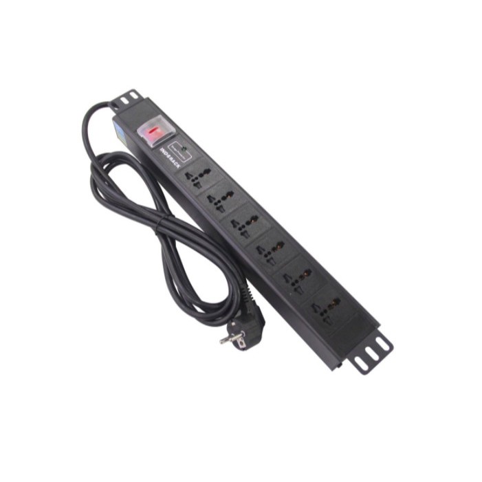 Jual INDORACK Power Distribution Unit 6 Outlet Multi Colokan 6 Slot ...