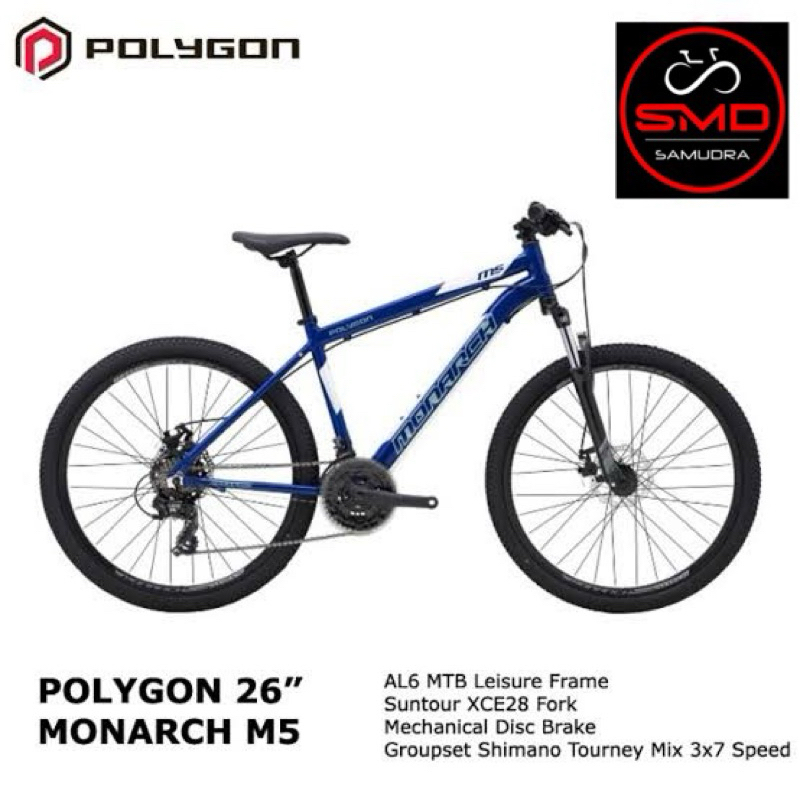 Jual Sepeda Gunung MTB 26 POLYGON Monarch M5 Alloy Shimano Murah BDG ...